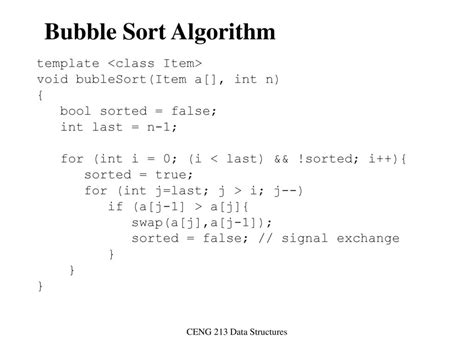 Sorting Algorithms Ceng 213 Data Structures Ppt Download
