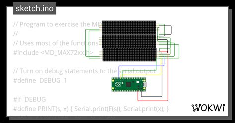 PICO MATRIX TEST TRI Color Wokwi ESP32 STM32 Arduino Simulator