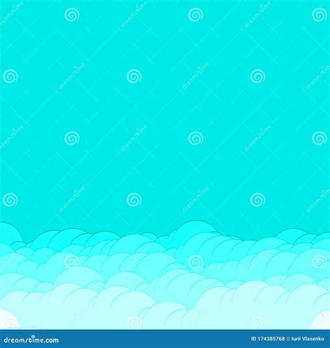 Abstract Color Clouds Sky Generative Art Background Illustration Stock