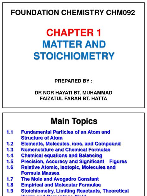 Chapter 1 Matter And Stochiometry Pdf Ion Chemical Compounds