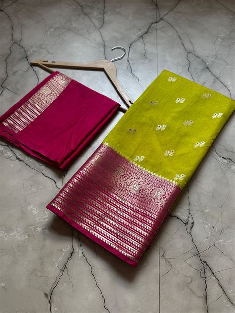 Banarasi Raw Mango Silk Sarees Divisha Collections