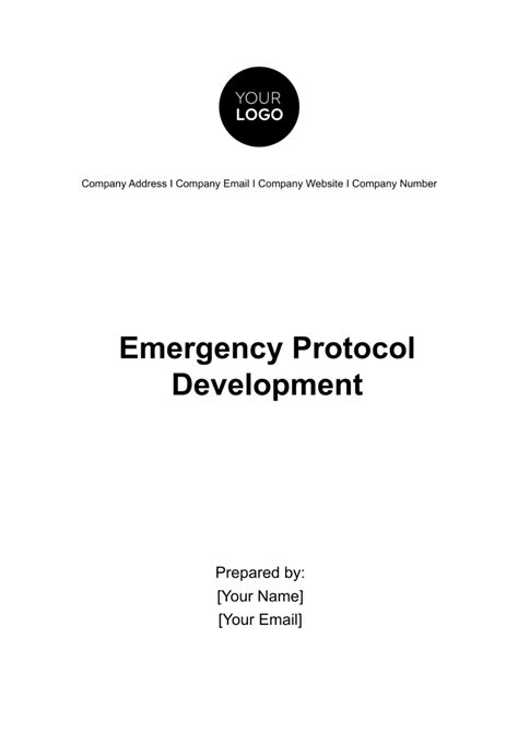Free Emergency Protocol Development Template To Edit Online