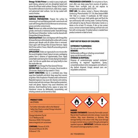 Autotek Etch Primer Safety Data Sheet At Addie Bryant Blog