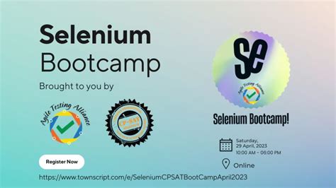 Agile Testing Alliance On Linkedin Selenium Cp Sat Bootcamp Tickets By