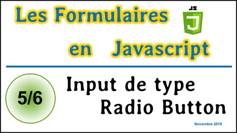 Travailler Avec Des Input De Type Radio En Javascript Ctfj05 Youtube