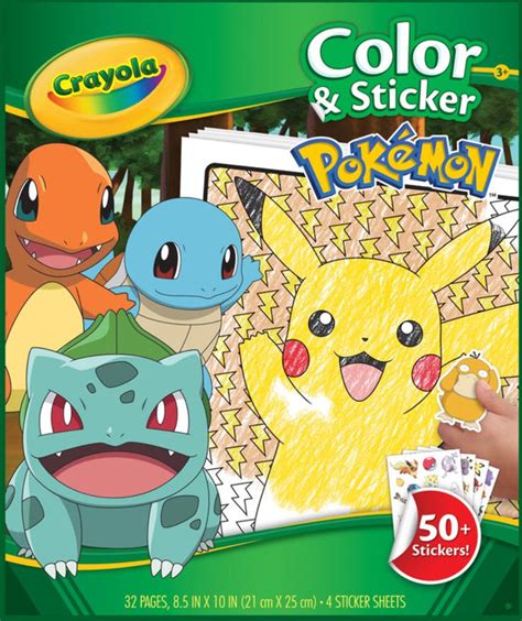 Crayola Color And Sticker Book Pokemon Toyworld Bendigo