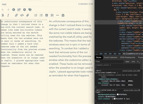 CodeMirror Adds Inner Shadow For Solarized Theme Issue Laurent Joplin GitHub