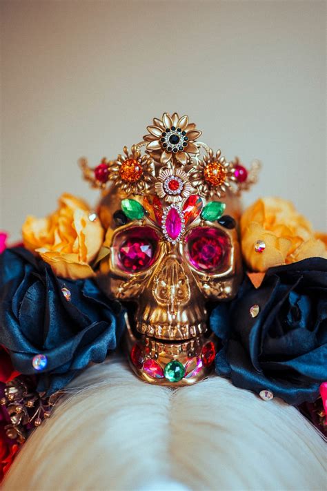 Flower Crown Colourful Flower Crown Headpiece Sugar Skull Etsy