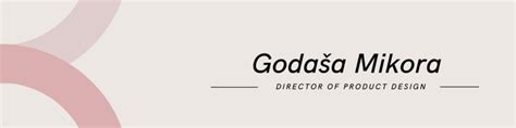 Godaša Mikora Mfa Director Of Product Design Linkedin