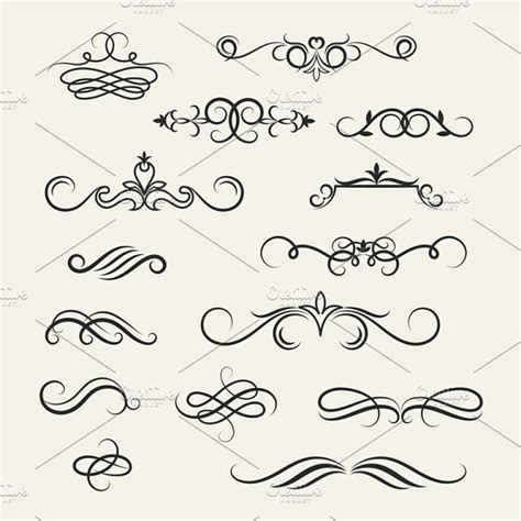Flourish Scroll Design Elements Flower Pattern Drawing Scroll Design Design Elements