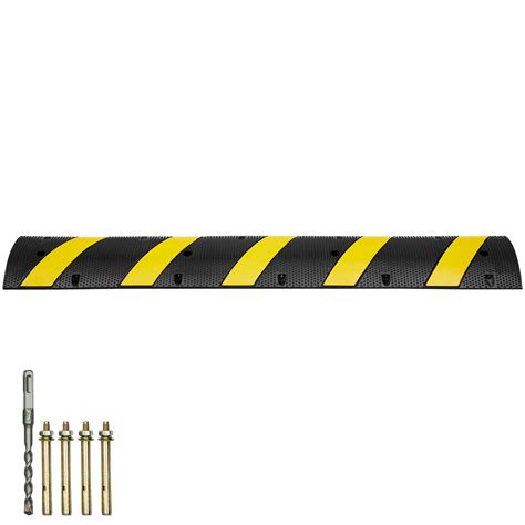 SKYSHALO 72 Rubber Speed Bump 2 Channel Load Heavy Duty Speed Hump
