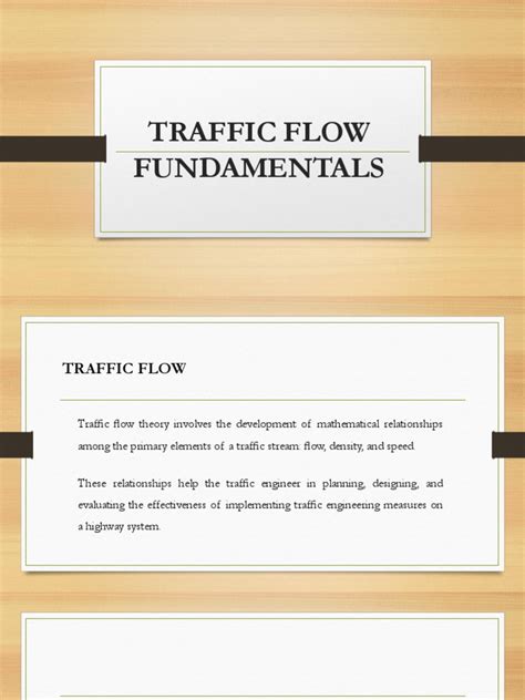 31 Traffic Flow Fundamentals Pdf Speed Traffic