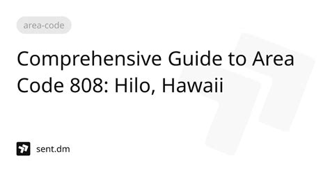 Comprehensive Guide To Area Code 808 Hilo Hawaii
