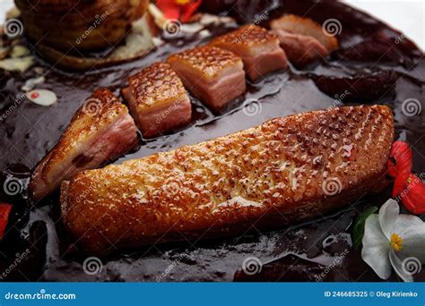 Duck Breast In Cherry Sauce Stock Image Image Of Dish Roast 246685325