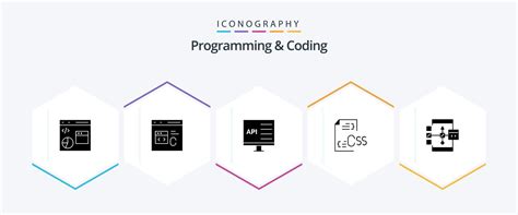 Programming And Coding 25 Glyph Icon Pack Including Develop Coding Develop Development