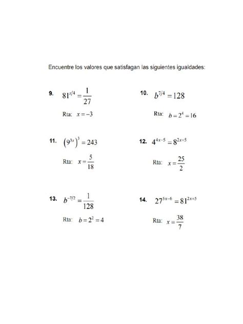 Ecuaciones Exponenciales Pdf