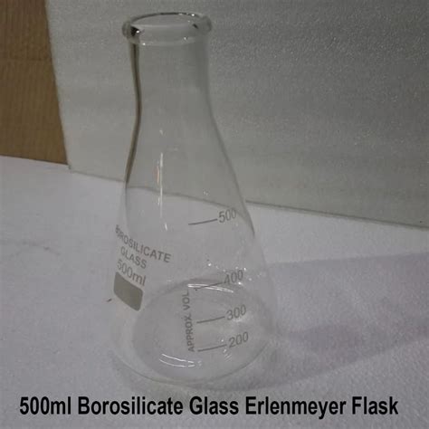 500ml Borosilicate Glass Erlenmeyer Flask At ₹ 75piece Conical Flask