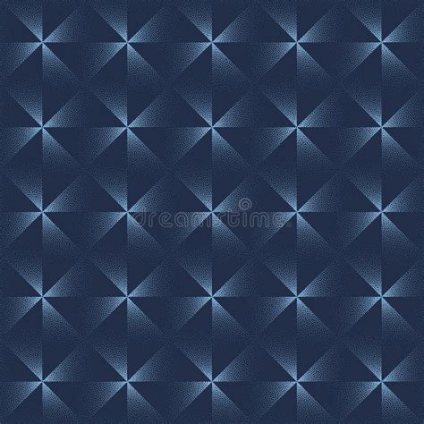 Triangular Geometric Seamless Pattern Trend Vector Blue Abstract Background Stock Vector
