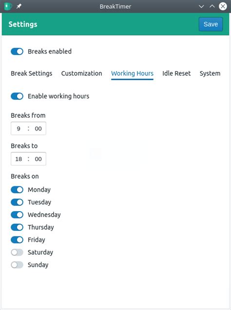 BreakTimer Managing Breaks To Avoid Eye Strain And RSI LinuxMaster Club