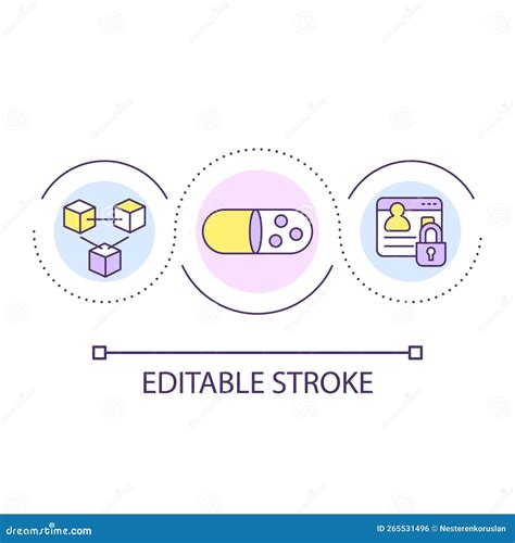 Encapsulation Technique Loop Concept Icon Vector Illustration