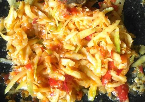 Resep Sambal Pencit Mangga Muda Segeeeerrr Oleh Uut Zha Cookpad