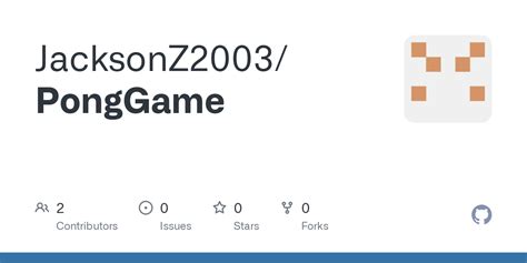 Github Jacksonz2003ponggame