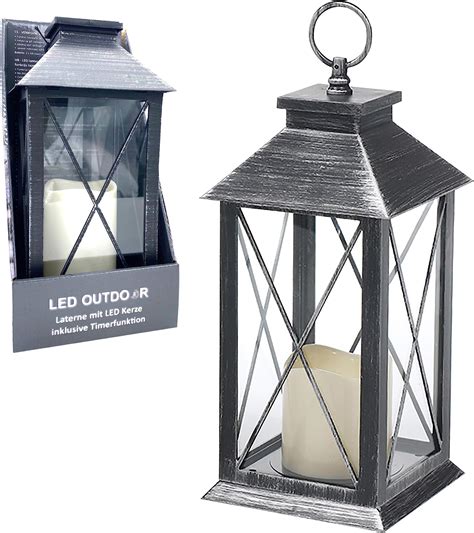 Schlaraffenland LED Outdoor Laterne VERA Laterne 14x14x27 Cm Kerze