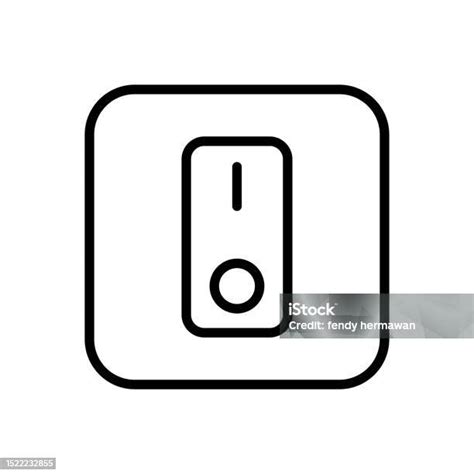 Switch Button Icon Vector Design Template In White Background向量圖形及更多一組