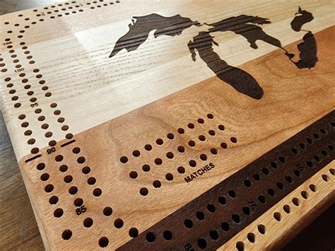Square Cribbage Board Autumn Acres Customs