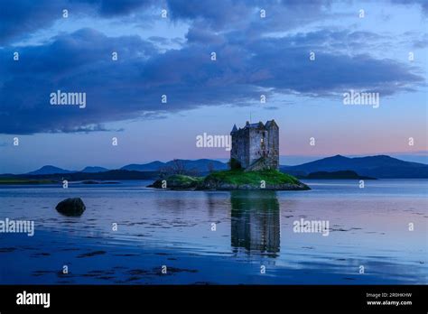 Castle Stalker With Loch Linnhe Castle Stalker Highland Scotland
