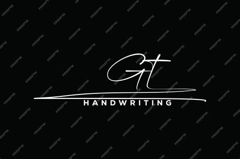 Premium Vector Gt Initials Handwriting Signature Logo Gt Letter Real