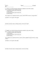 Quiz Docx Quiz No Name Student Lemke Corp Had The Following Information