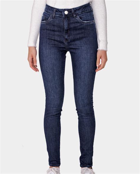 Riachuelo Calça jeans feminina skinny cintura alta denim médio AK