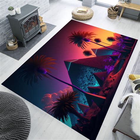 Egyptian Pyramids Rug Modern Rug Home Decor Rugarea Rug Etsy