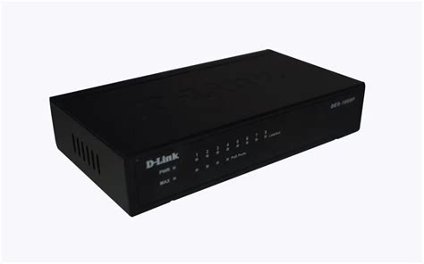 D Link Des 1008p 8 Port 10 100 Mbps Fast Ethernet Desktop Switch With 4 Poe Ports Black At