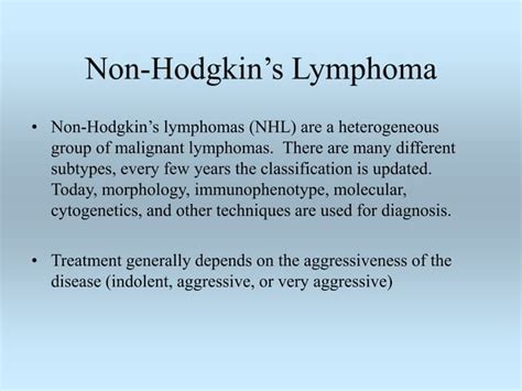 Non Hodgkins Lymphoma Nhlppt
