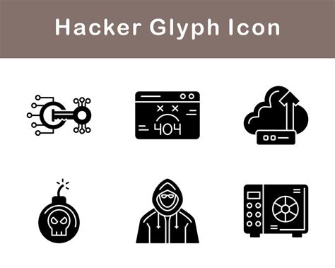 Hacker Vector Icon Set Vector Art At Vecteezy