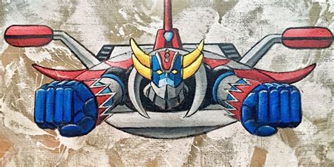 Quadro Goldrake Ufo Robot In Volo