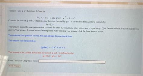 solved suppose and gare functions defined by 2 x 2 1