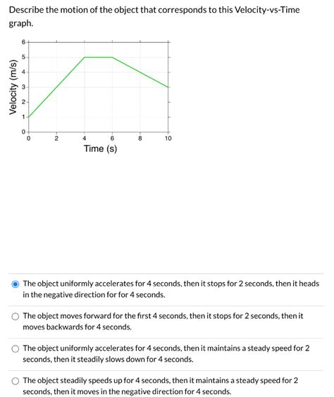The Velocity Of The Object At 4 Seconds Is Ms Insightx