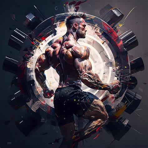 Ai Generated Illustration Of Man Well Trained Crossfit Athlete Man With
