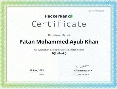 exited to share my sql basic certificate in hackerrank linkedin