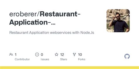 Github Erobererrestaurant Application Webservices Nodejs Restaurant