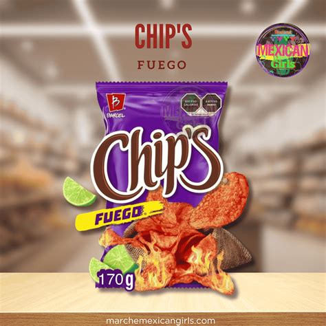 Botanas Y Snacks Chip´s Fuego Marche Mexican Girls