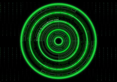 Binary Code Assigns 0 1 Number System System With Circle Graphics