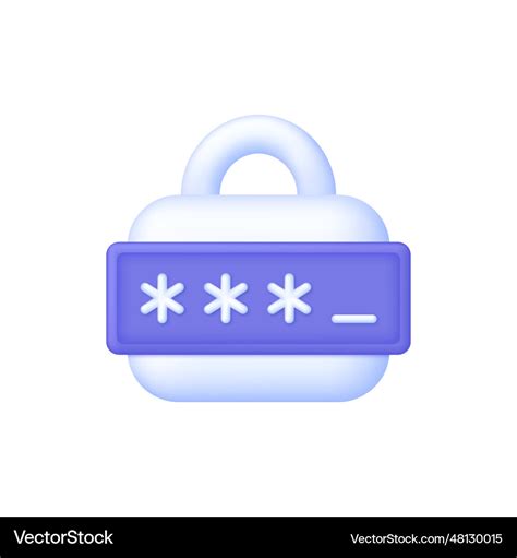 3d Pin Code Password Protection Concept Royalty Free Vector