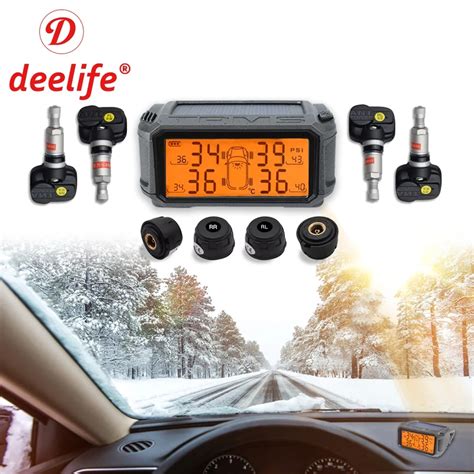 Deelife Tire Pressure Monitoring System TPMS Sensor Solar Car Tyre