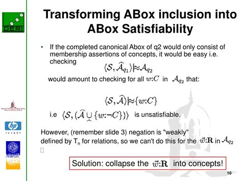 Ppt Query Containment Under Constraints Using Description Logic
