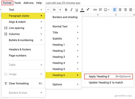 Google Docs как сделать оглавление