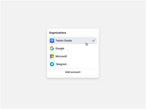 Switch Organization Account By Ali Ghadyani On Dribbble